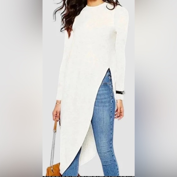 STYLEWE | Tops | Stylewe Cute Asymmetrical Regular Fit Long Sleeve Top ...